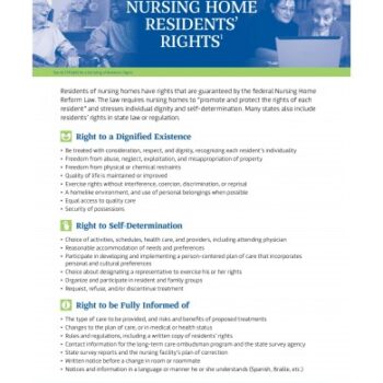 Residents' Rights Fact Sheets (Set of 50) - The Consumer Voice