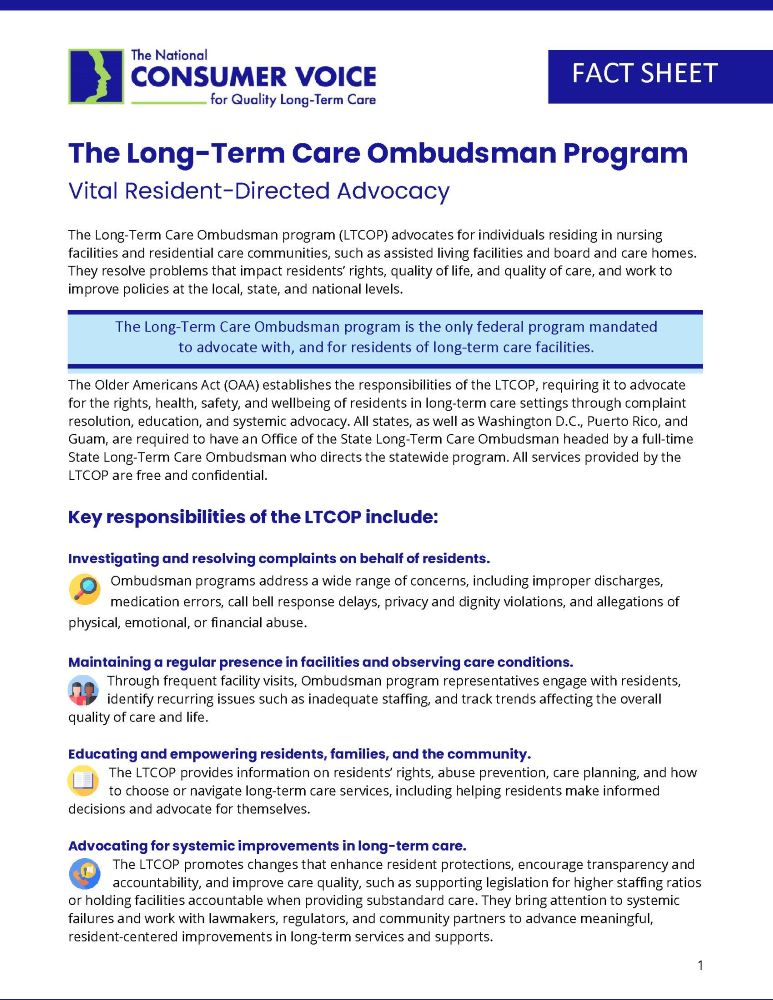About the Long-Term Care Ombudsman Program - The Consumer Voice